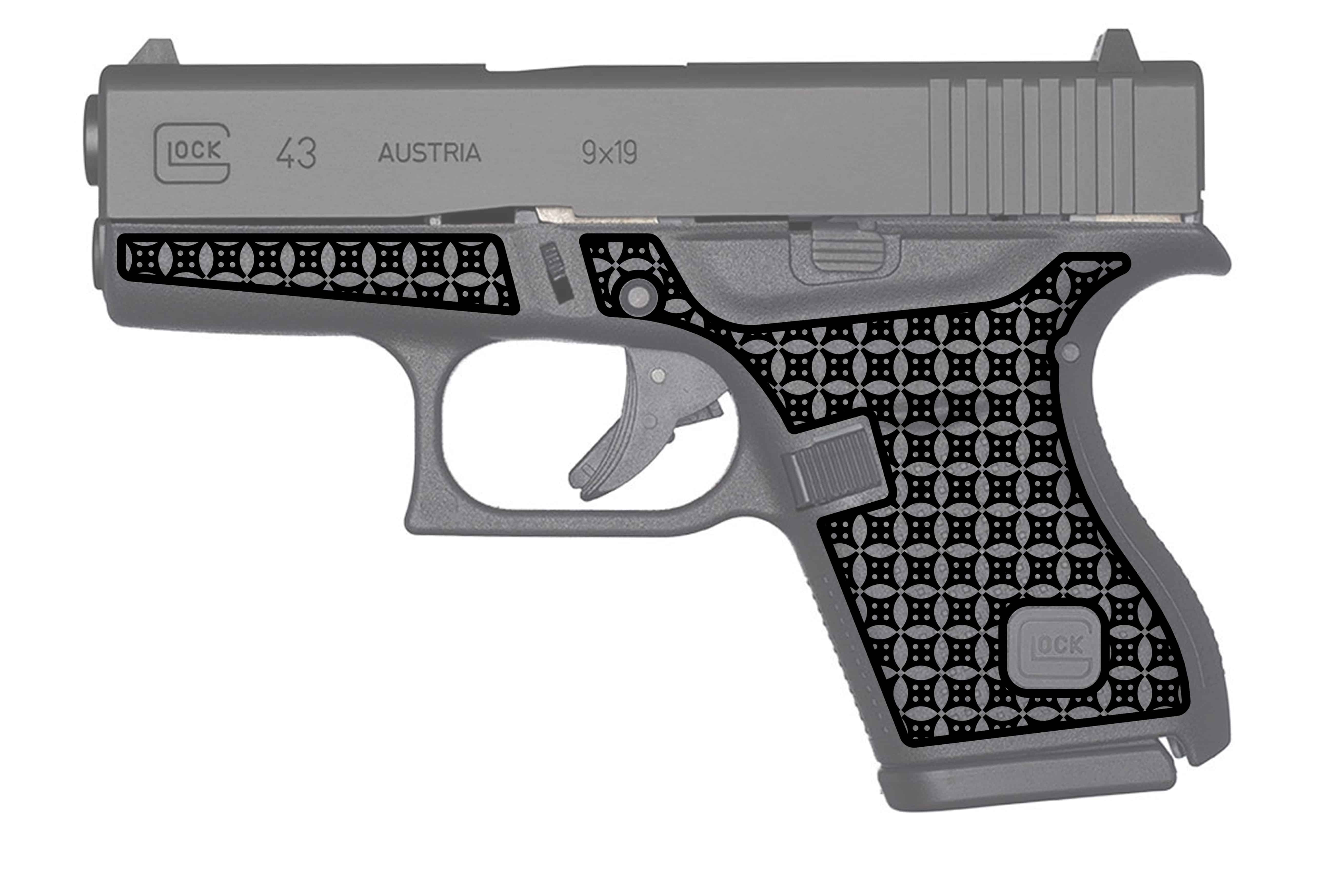 Laser stippling on Glock 43 | Kaplun Manufacturing