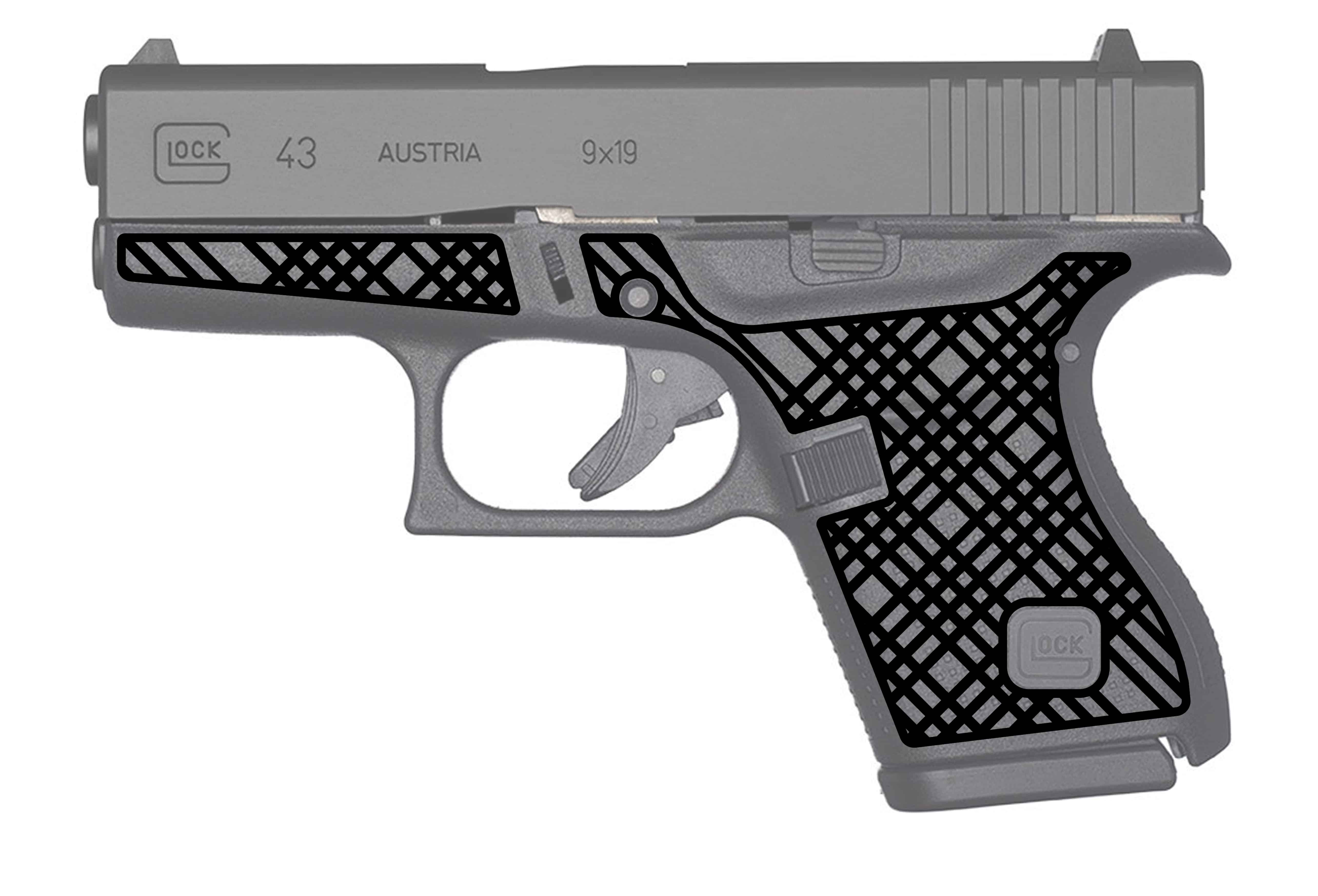 Laser stippling on Glock 43 | Kaplun Manufacturing